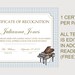 Editable Piano Recital Certificate 8.5x11" - INSTANT DOWNLOAD - Piano ...