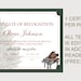 Christmas Piano Recital Certificate 8.5x11" - INSTANT DOWNLOAD - Piano ...