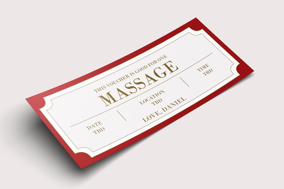 Massage Gift Voucher - INSTANT DOWNLOAD - EDITABLE Text - Printable ...