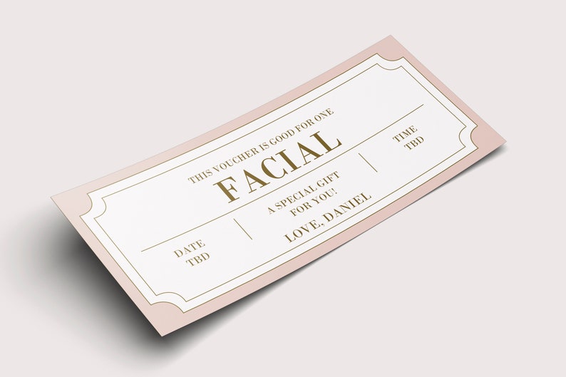 Facial Coupon Voucher - INSTANT DOWNLOAD - EDITABLE Text - Printable ...