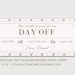 Day off Coupon Voucher INSTANT DOWNLOAD EDITABLE Text Printable ...