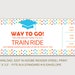 Preschool Kindergarten Gifts Train Ride Coupon INSTANT DOWNLOAD ...