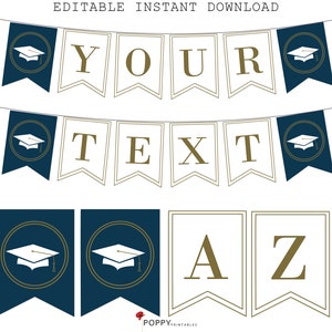 Graduation Printable Banner - INSTANT DOWNLOAD - EDITABLE Text, You ...