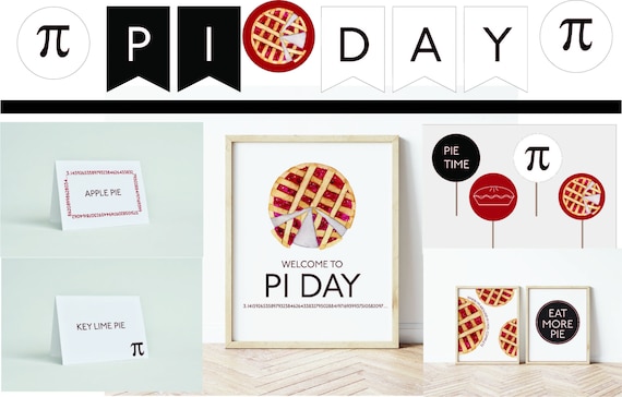 Pi Day Party Printable Bundle INSTANT DOWNLOAD | Etsy