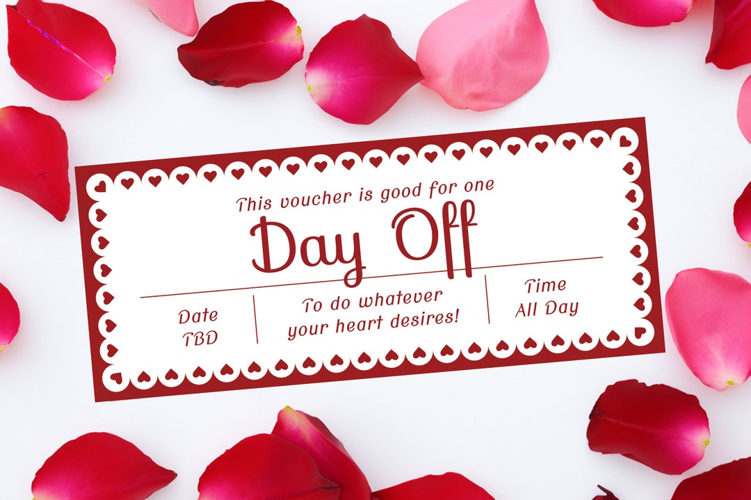 Valentine's Day off Coupon Gift Certificate - INSTANT DOWNLOAD ...