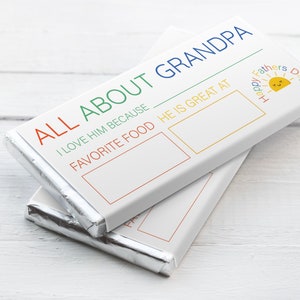 Printable All About Grandpa Candy Bar Wrapper - INSTANT DOWNLOAD ...