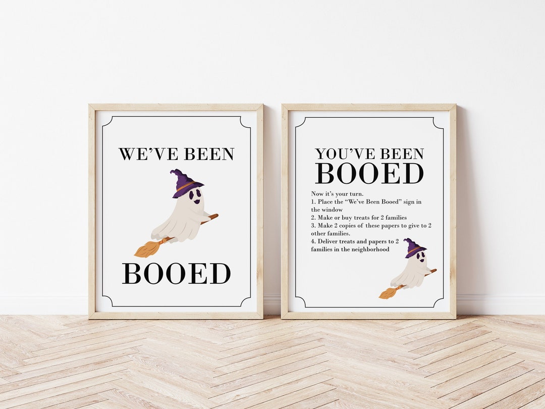 You've Been Booed - INSTANT DOWNLOAD - Printable - 8.5x11, We've Been ...