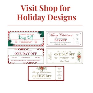 Day off Coupon Certificate - INSTANT DOWNLOAD - EDITABLE Text ...