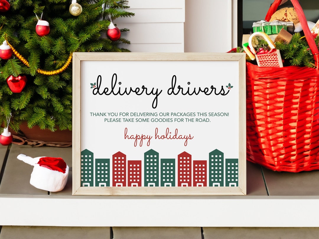 Delivery Driver Snack Sign Printable - INSTANT DOWNLOAD - Printable ...