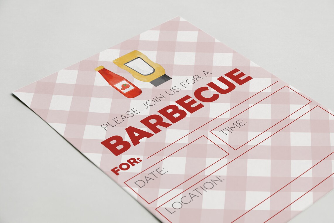 BBQ Party Printable Bundle - INSTANT DOWNLOAD - Non-editable Text ...