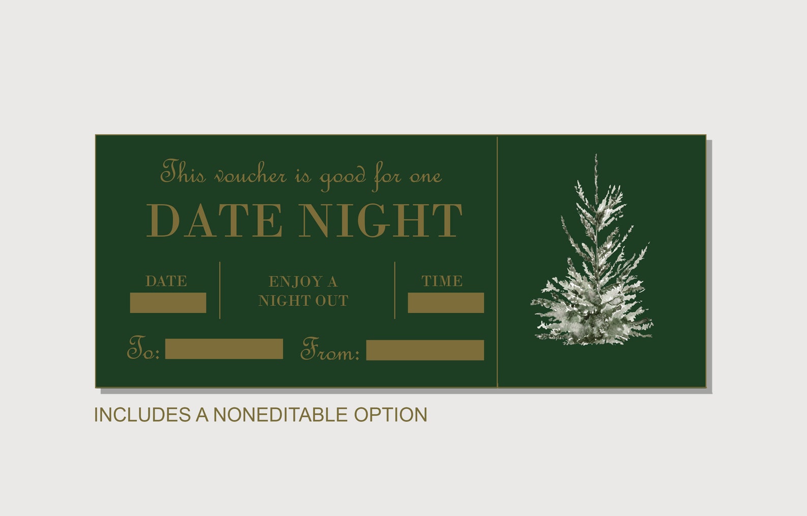 Christmas Date Night Coupon Voucher INSTANT DOWNLOAD | Etsy