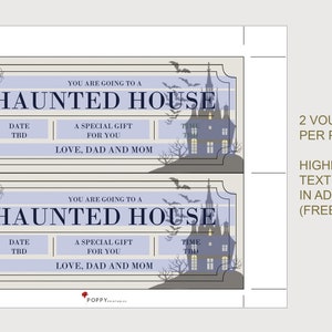 EDITABLE Halloween Activity Gift Certificate Coupon - INSTANT DOWNLOAD ...