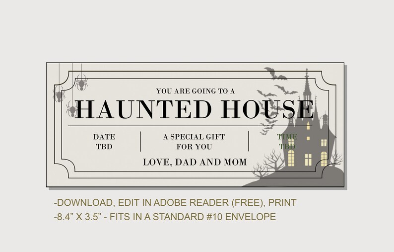 EDITABLE Halloween Activity Gift Certificate Coupon INSTANT - Etsy