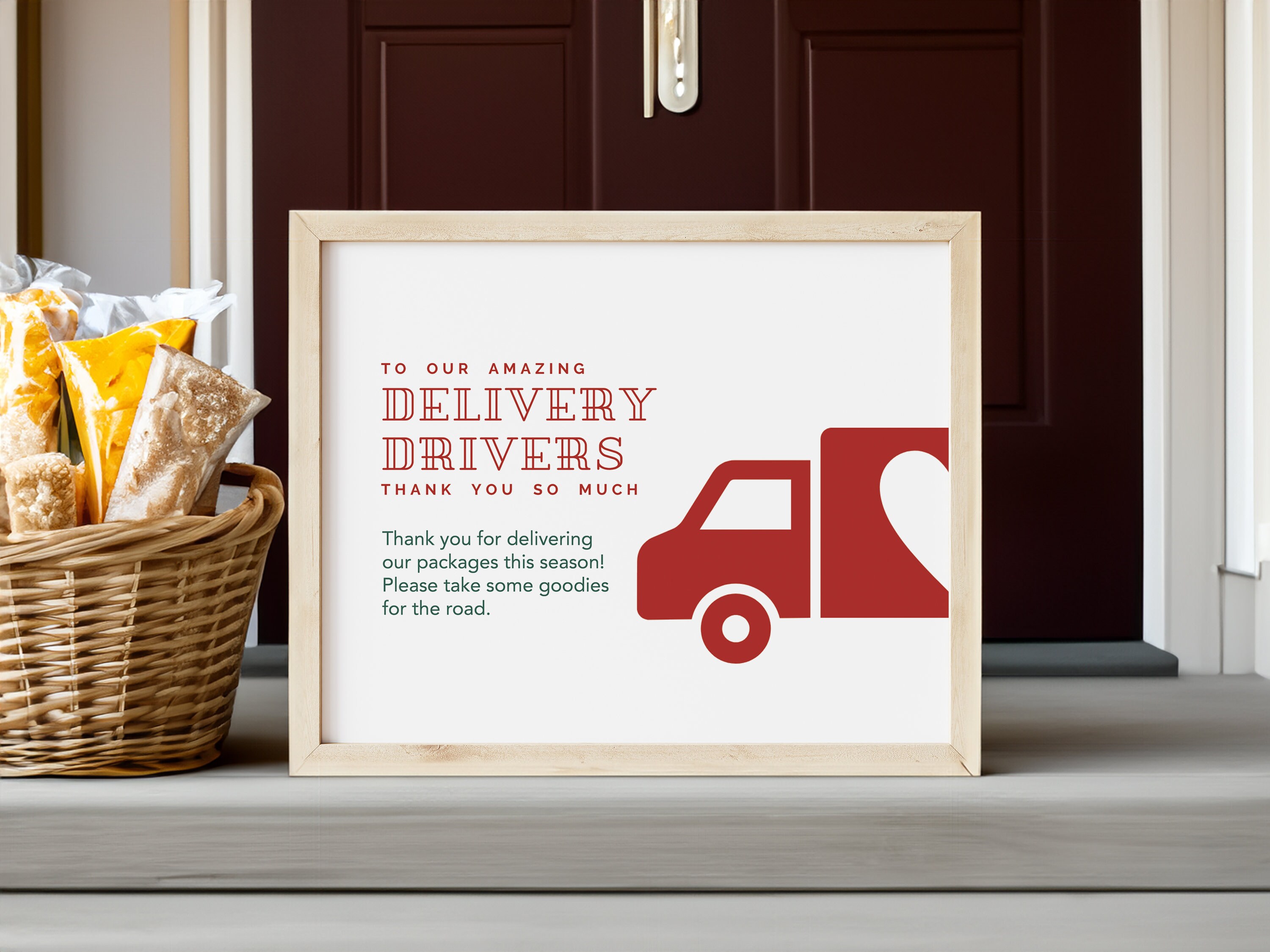 Delivery Driver Snack Sign Printable - INSTANT DOWNLOAD - Printable ...