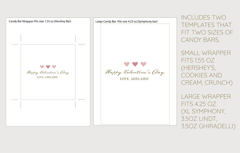 Valentine's Day Candy Bar Wrapper INSTANT DOWNLOAD | Etsy