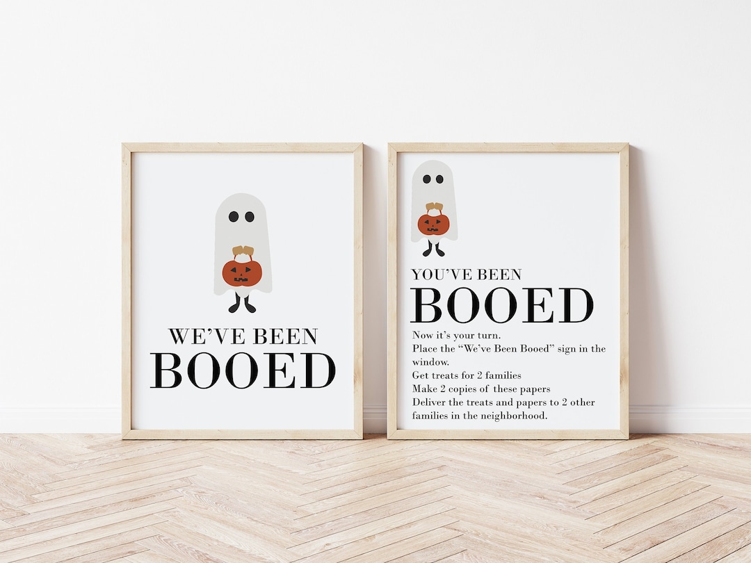 You've Been Booed 2 Sizes - INSTANT DOWNLOAD - Printable - 5x7" and 8 ...