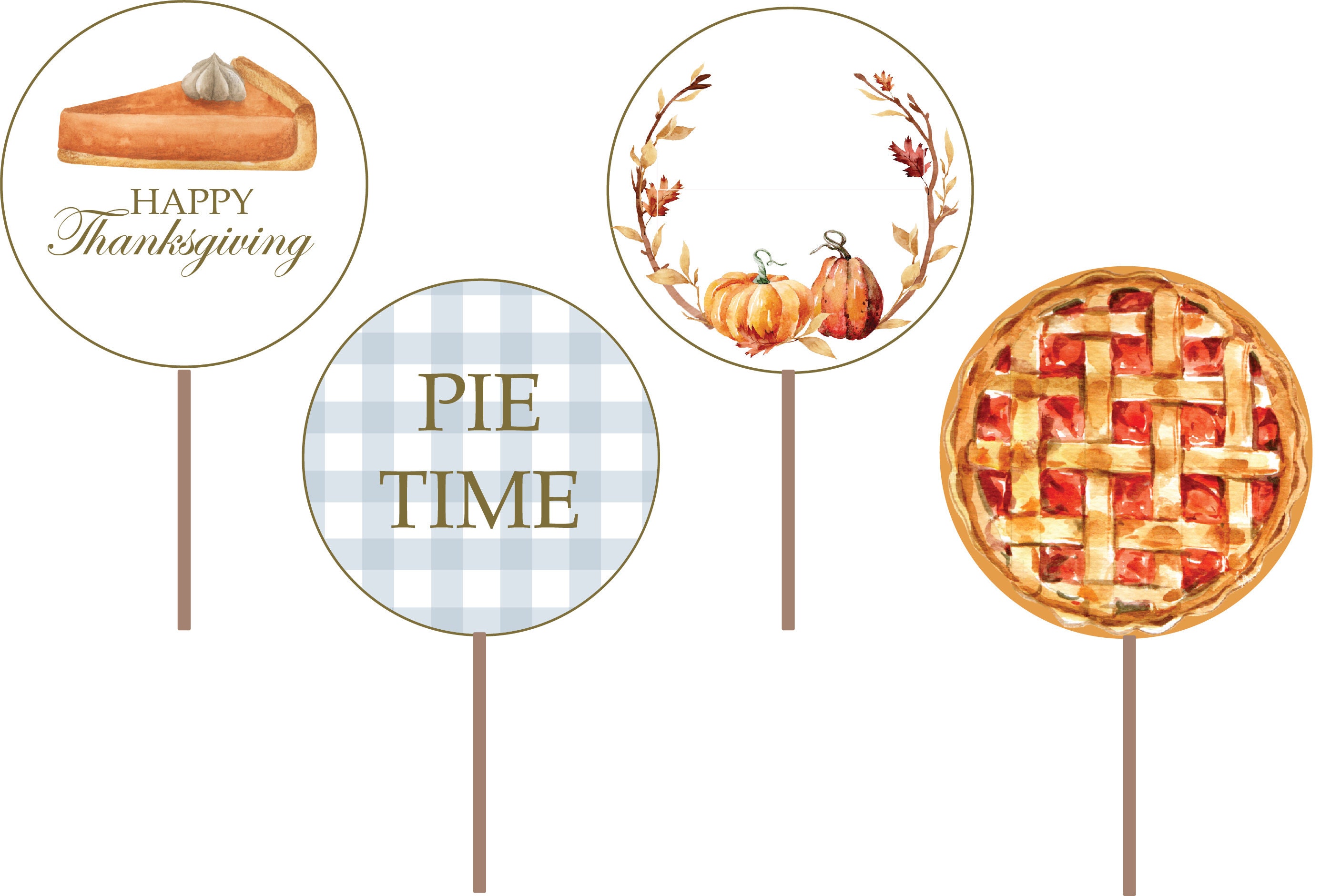 Thanksgiving Pie Party Printable Bundle - INSTANT DOWNLOAD - EDITABLE ...