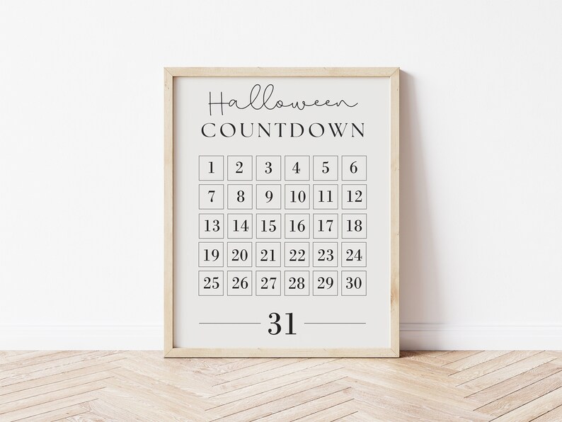Halloween Countdown Printable INSTANT DOWNLOAD 8.5x11 - Etsy