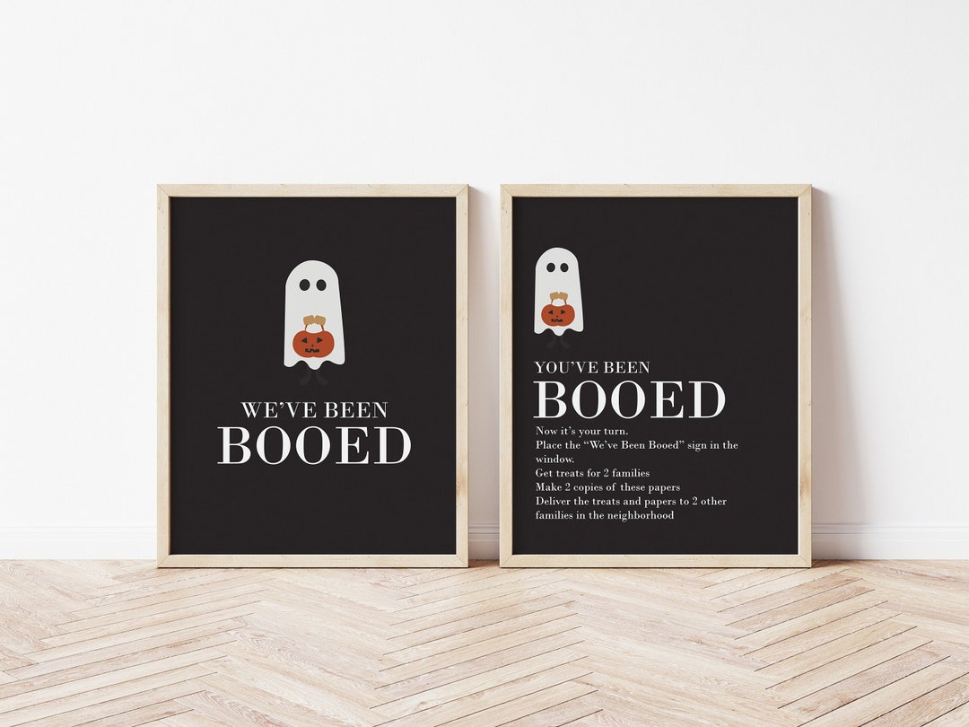 You've Been Booed - INSTANT DOWNLOAD - Printable - 8.5x11, We've Been ...