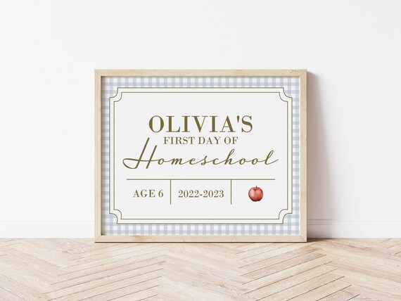 Editable First Day of Homeschool INSTANT DOWNLOAD - Etsy