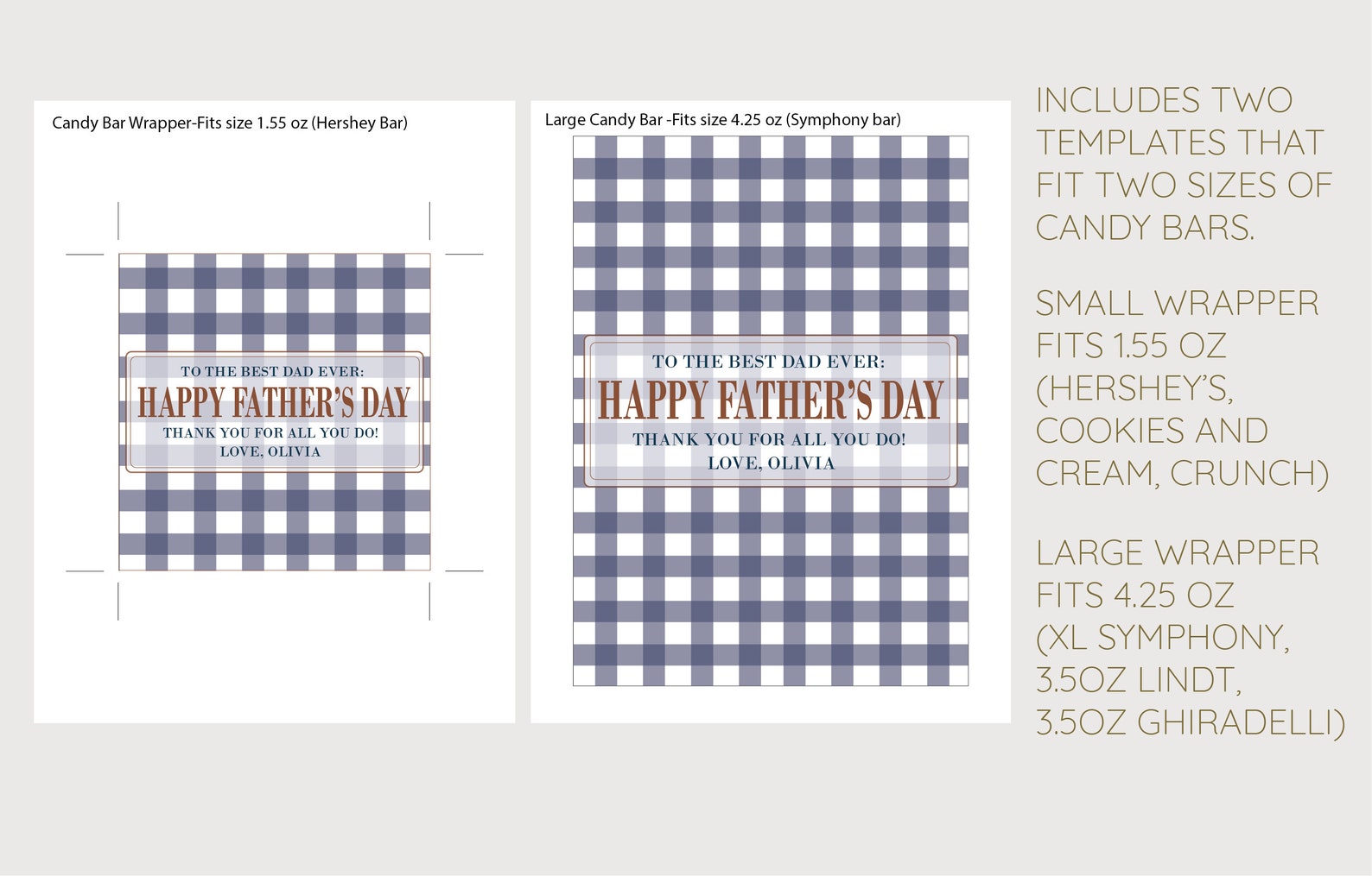 Father's Day Candy Bar Wrapper INSTANT DOWNLOAD | Etsy