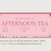 Afternoon Tea Coupon Voucher - INSTANT DOWNLOAD - EDITABLE Text ...