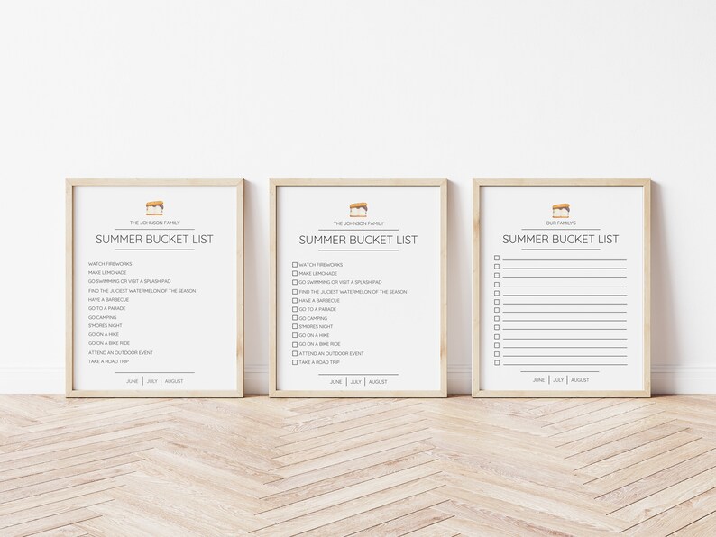 EDITABLE Summer Bucket List Printable INSTANT DOWNLOAD You - Etsy