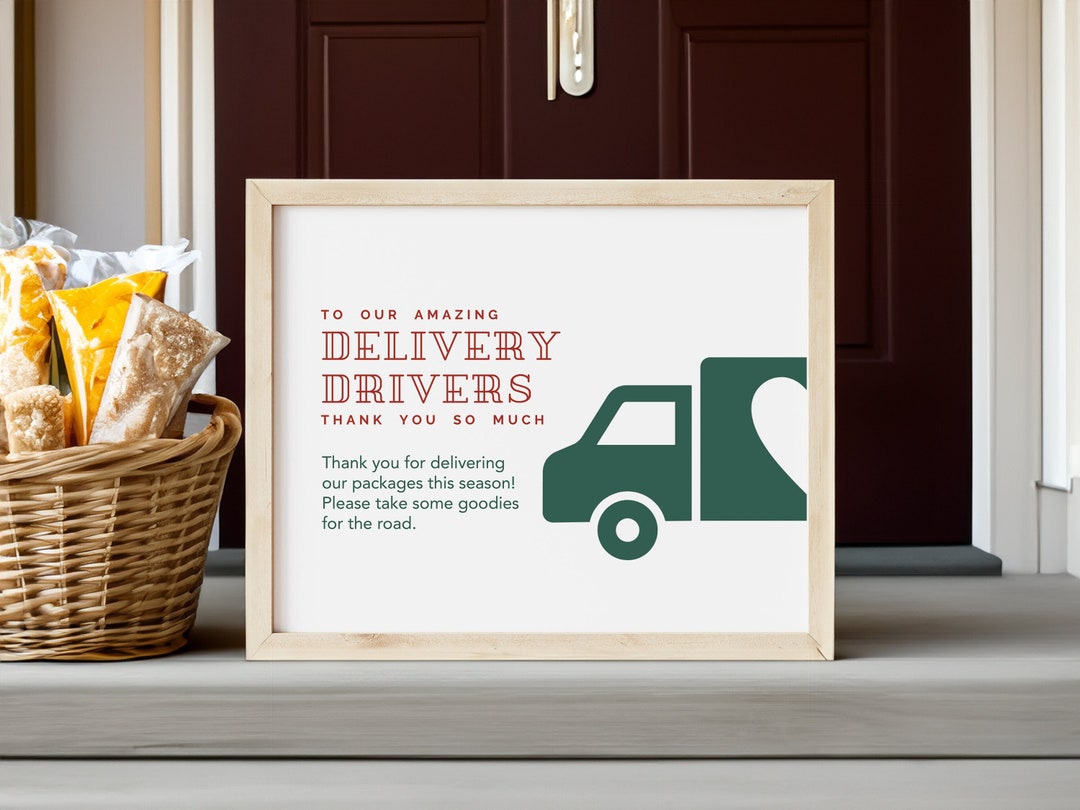 Delivery Driver Snack Sign Printable - INSTANT DOWNLOAD - Printable ...
