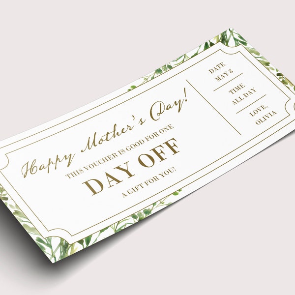 Time off Certificate - Etsy