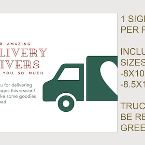 Delivery Driver Snack Sign Printable - INSTANT DOWNLOAD - Printable ...