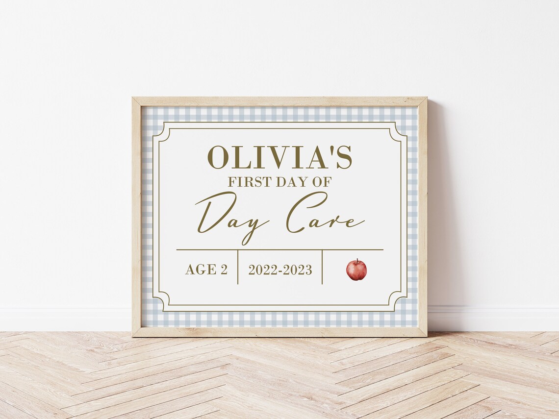 Editable First Day of Daycare Sign Printable INSTANT - Etsy