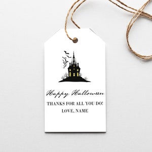 Halloween Teacher Gift Tag - INSTANT DOWNLOAD - Personalize, Happy ...