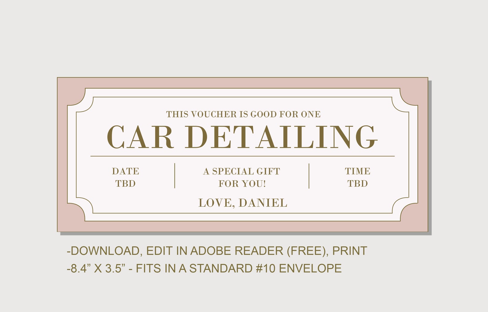 Car Detailing Coupon Voucher INSTANT DOWNLOAD EDITABLE - Etsy