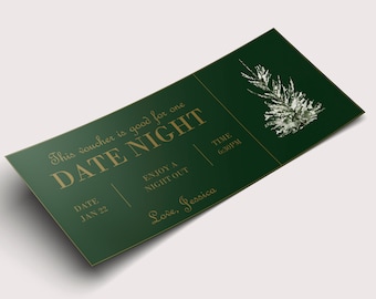 Christmas Dinner Coupon Voucher INSTANT DOWNLOAD EDITABLE | Etsy