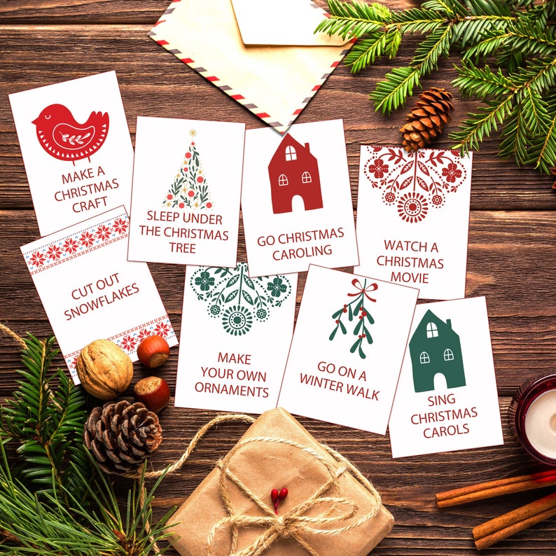 40 Printable Christmas Advent Activity Cards for Kids - INSTANT ...