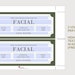 Facial Coupon Voucher INSTANT DOWNLOAD EDITABLE Text Printable ...