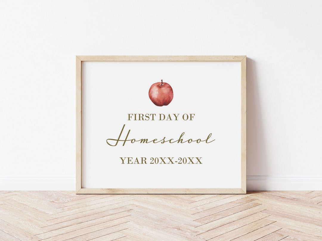Editable First Day of Homeschool - INSTANT DOWNLOAD - Printable -back ...