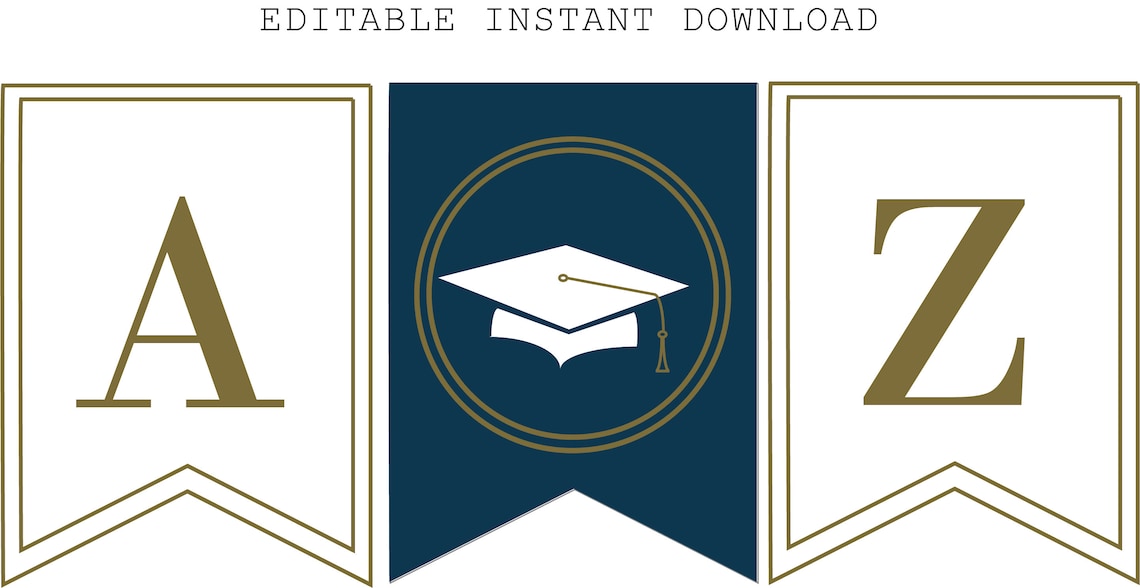 Graduation Printable Banner - INSTANT DOWNLOAD - EDITABLE Text, You ...
