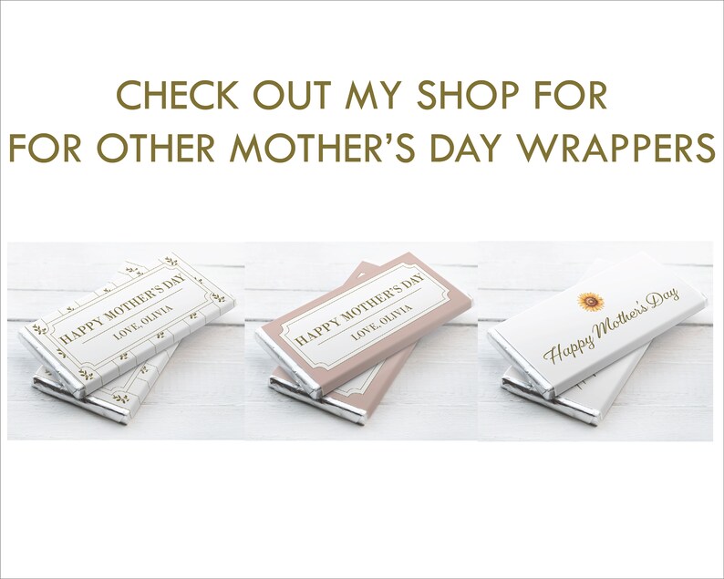Mother's Day EDITABLE Candy Bar Wrapper - INSTANT DOWNLOAD - Printable ...