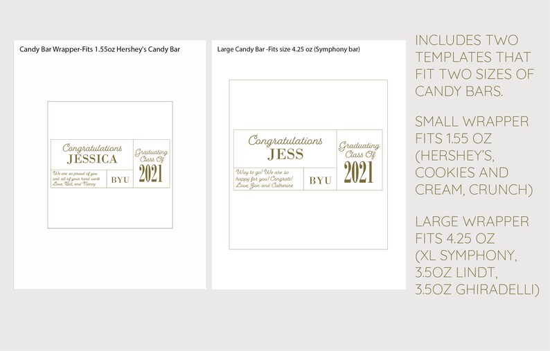 Printable Graduation Candy Bar Wrapper INSTANT DOWNLOAD - Etsy