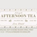 Afternoon Tea Coupon Voucher - INSTANT DOWNLOAD - EDITABLE Text ...