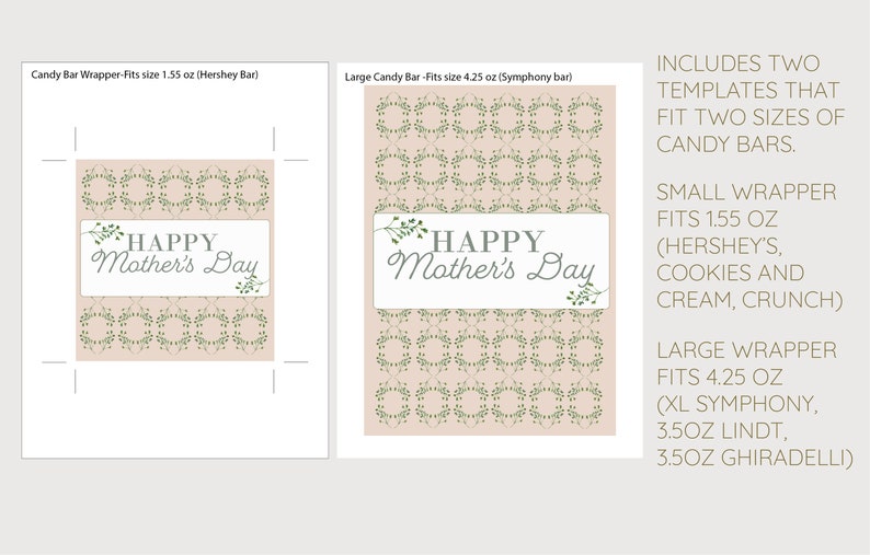 Mother's Day Candy Bar Wrapper INSTANT DOWNLOAD - Etsy