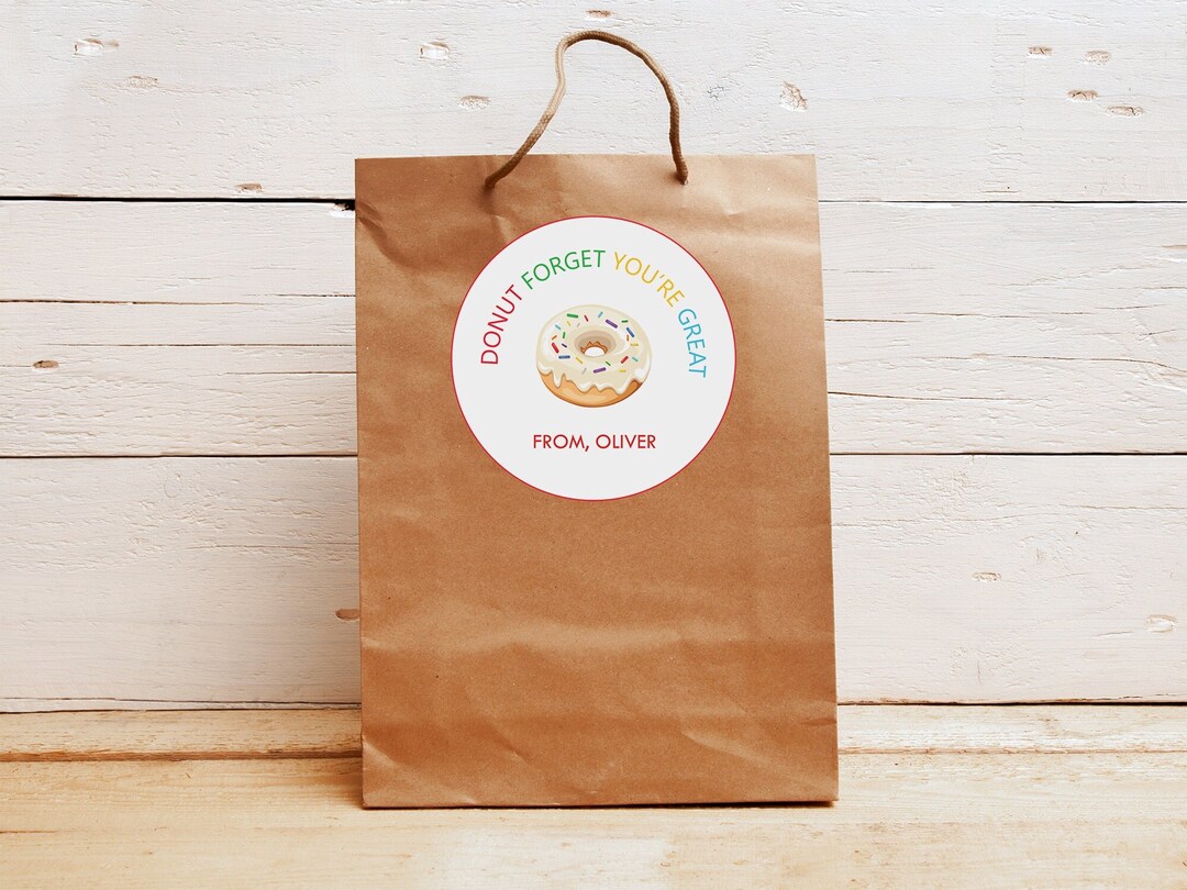 Donut Tag Printable - INSTANT DOWNLOAD - EDITABLE Text - Printable ...