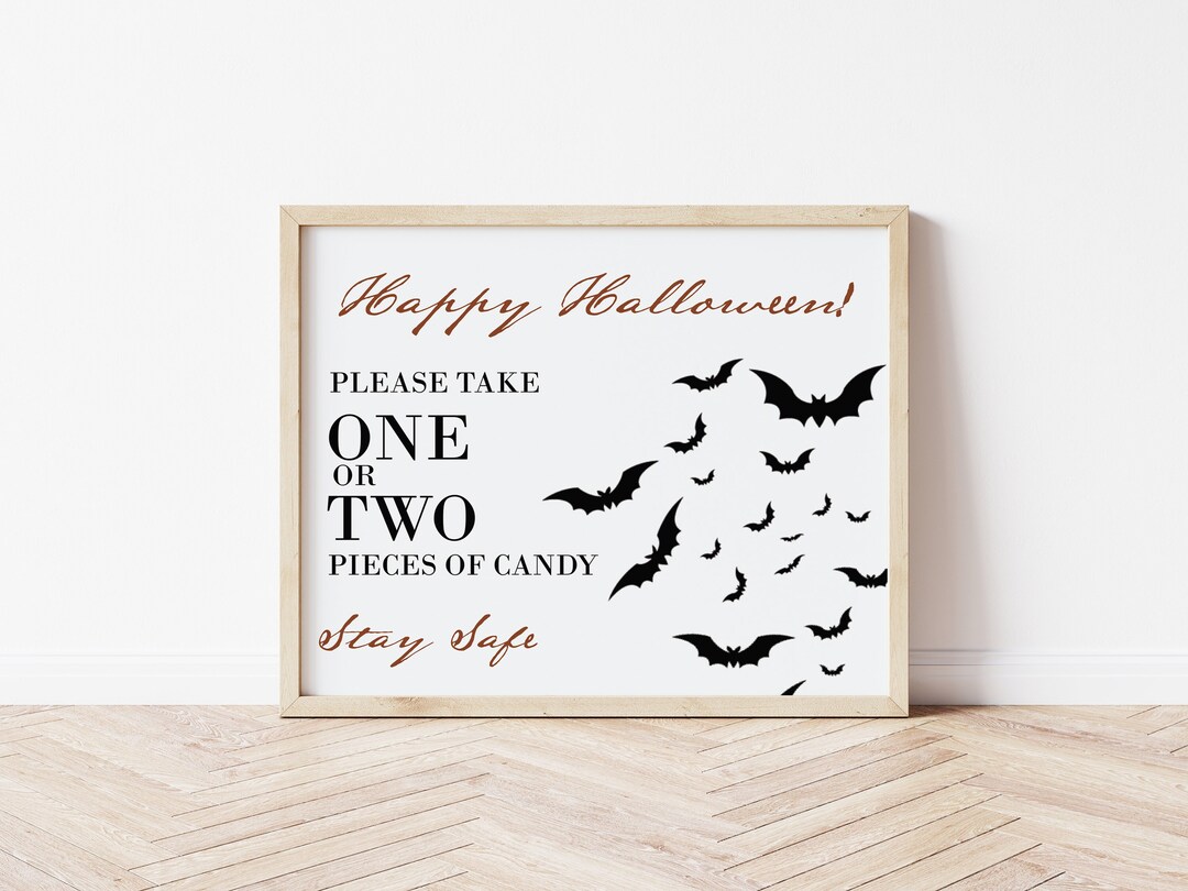 Trick or Treat Sign Printable INSTANT DOWNLOAD 8x10 Halloween Porch ...