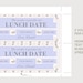 Lunch Coupon Voucher - INSTANT DOWNLOAD - EDITABLE Text - Printable ...