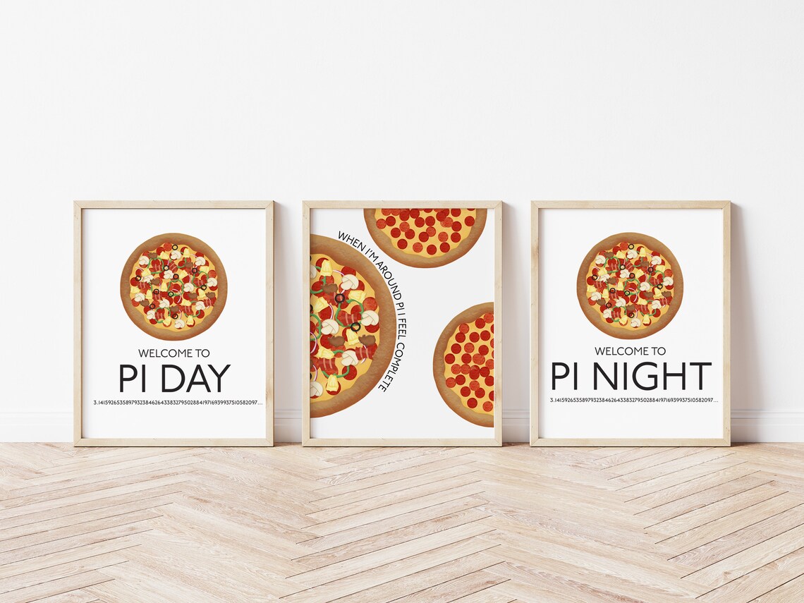 Pi Day Party Printable Signs INSTANT DOWNLOAD Non-editable - Etsy