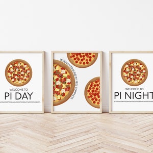 Pi Day Party Printable Signs - INSTANT DOWNLOAD - Non-editable Text ...