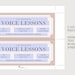 Voice Lessons Coupon Voucher INSTANT DOWNLOAD EDITABLE Text Printable ...
