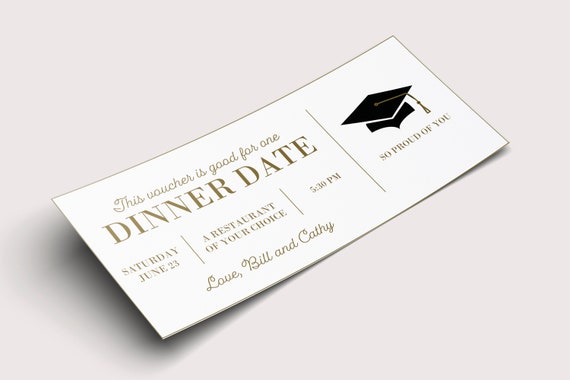 Graduation Gift Certificate INSTANT DOWNLOAD EDITABLE Text - Etsy