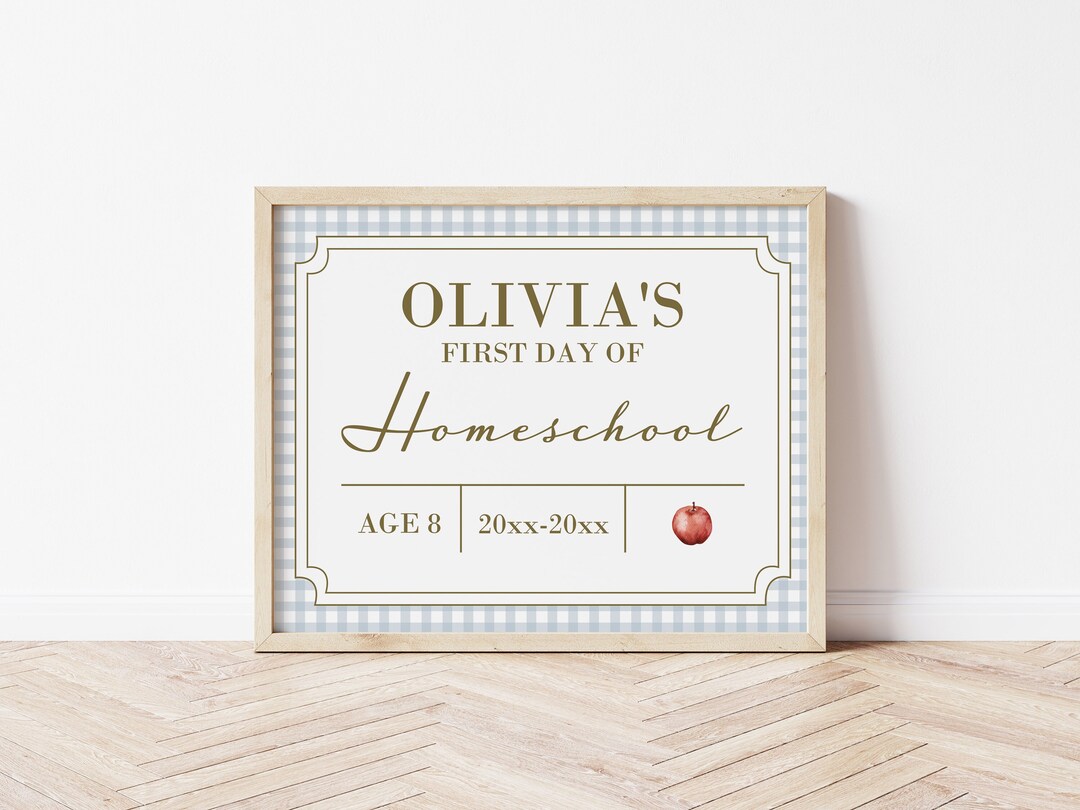 Editable First Day of Homeschool - INSTANT DOWNLOAD - Printable -back ...